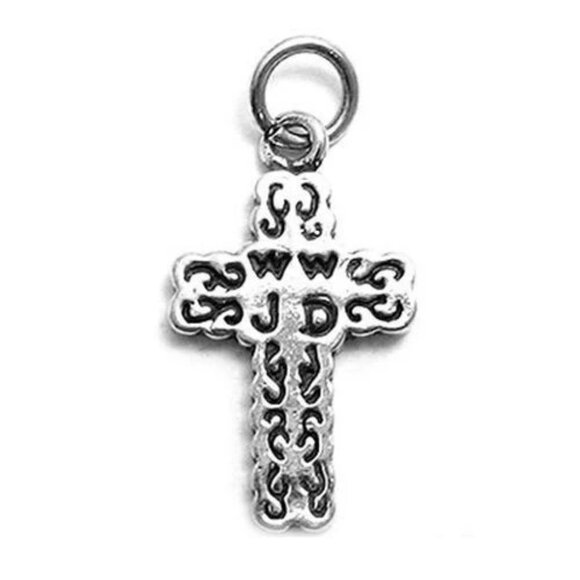 Jewelry | Wwjd In Filigree Cross Sterling Silver | Poshmark
